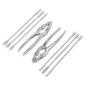 Sur La Table Seafood Kit, Set of 8, Silver
