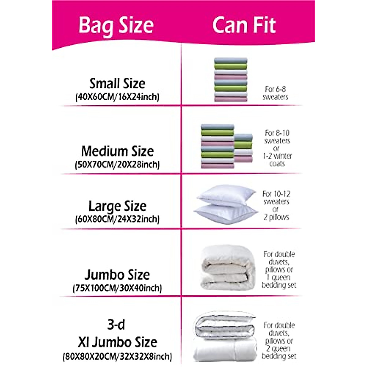 ORIGINAL 3-D Vacuum Storage Bags XXL Large, Winslow&Ross Vacuum Seal Bags for Bedding Clothes Storage, Work with Vacuum Cleaner, Travel Hand Pump Included (4 Packs)