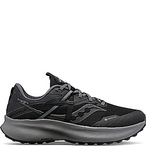 Saucony Women's Ride 15 TR Gore Tex Trail Running Shoe, Black/Charcoal, 8.5