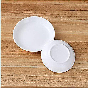 Mozacona 4pcs White Ceramic Seasoning Dishes Dipping Bowls -4.5inch