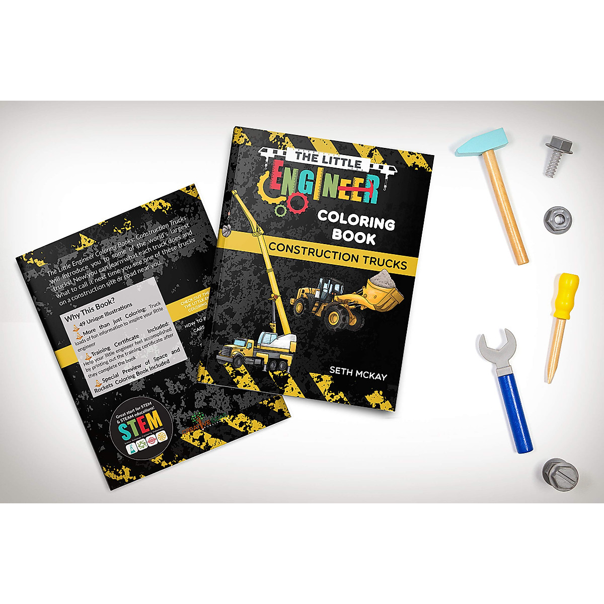 The Little Engineer Coloring Book - Construction Trucks: Fun and Educational Construction Truck Coloring Book for Preschool and Elementary Children