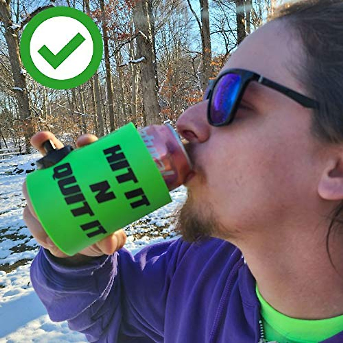 Middle Finger Shotgun Can Coolie (1, Black)