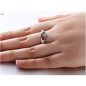 Claddagh ring Personalized Mothers ring 2 birthstones Sterling Silver customized engraved jewelry