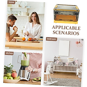 Amosfun Box Book Magazine Case Household Plastic Organizer Clear Storage Containers Sundries Storage Case Blanket Storage Shelf Tabletop Storage Rack Medium Pp Books Office