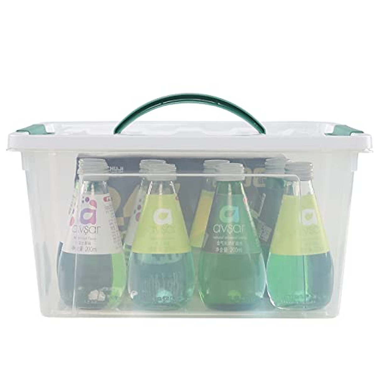 Ggbin 12 Quart Latching Storage Box with Lid, 1 Pack Plastic Organizing Bin