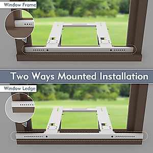 Flamorrow Window Air Conditioner Support Bracket, No Drilling or Tools Required, Drillless Easy Install AC Mount, Heavy Duty Window AC Bracket Fits Single or Double Hung Windows, Holds Up to 200lbs