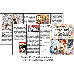 RICH Snoopy by Everhart Featuring Tom Everhart's Image of Snoopy in Nobody Barks in L.A. On The Unisex Size Brushed Chrome Watch with A Red Leather Strap