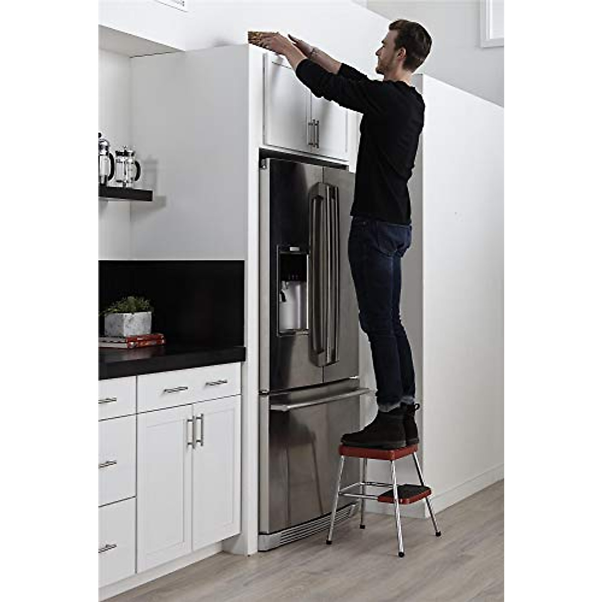 COSCO 11330RED1E Stylaire Retro Two (red, one Pack) Step Stool,