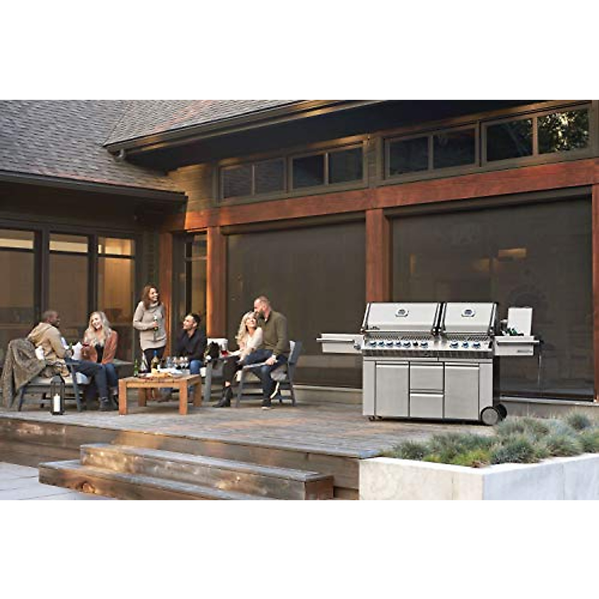 Napoleon PRO825RSBIPSS-3 Prestige PRO 825 RSBI Propane Gas Grill, sq.in. + Infrared Rear & Bottom Range Burner, Stainless Steel