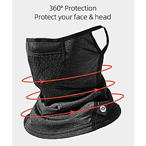 ROCKBROS Winter Neck Gaiter Warmer with Ear Loops Cold Weather