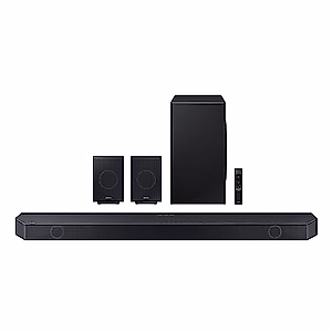 SAMSUNG 11.1.4 ch. Wireless Dolby Atmos Soundbar and Rear Speakers, HW-Q990C (2023) Bundle with 2 Year CPS Enhanced Protection Pack