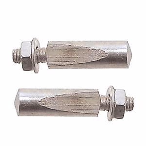 ALGI Pair of Universal Bike Cotter PIN Diameter 9MM Length 40MM Steel for CRANKSET CRANKSHAFT ARM Cycle Moped Vintage Retro Fixie SINGLESPEED Road MTB Silver Screw NUT