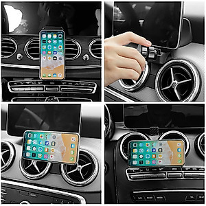 KUCOK Magnetic Phone Car Mount, 360°Rotation Car Phone Holder Magnetic Fit for Mercedes Benz C & GLC Class 2016-2022, Air Vent Adjustable Cell Phone Holder Compatiable with All Phones.