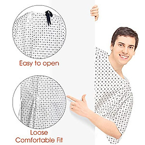 TALVANIA Unisex Patient Hospital Gown Back Ties Fits upto XXL (4 Pack)