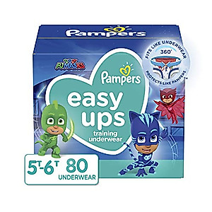 Pampers Easy Ups Training Underwear Boys, 5T-6T Size 7 Diapers, 80 Count (Packaging & Prints May Vary)
