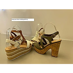 Yusionler Acrylic Display Sandal Stands 10 Pcs/5 Pairs Clear Stand for Display Sandal Shoes Display Stand Inserts Holders