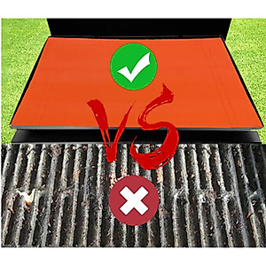 OTCPP Silicone Griddle Mat for Blackstone 36 Inch Griddle, Heavy Duty Food Grade Silicone Mat, Protect Griddle from Rodents, Insects, Debris, and Rust(Orange 36inch)