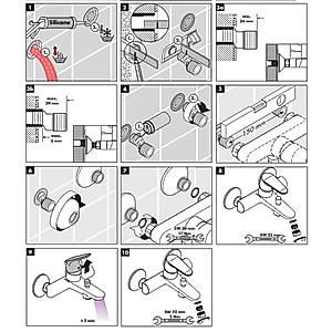 IEEONCNON Bathtub Faucet with Sprayer,Shower Mixer,Hot and Cold Bathtub Faucet to Shower Converter,Shower Mixer,Brass Bathtub Faucet,Wall Mounted Faucet