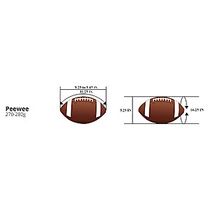 fun gripper Grip Zone 8.5 inch Pee Wee Football -Traditional, Black, Brown, Kids Perfect gripping Footballs by: Saturnian I P.E Supplier