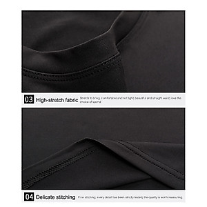 Hotfiary Men's Compression Shirts Quick Dry Athletic T-Shirts Compression Base Layer Tops for Sports Running (1 or 2pcs)