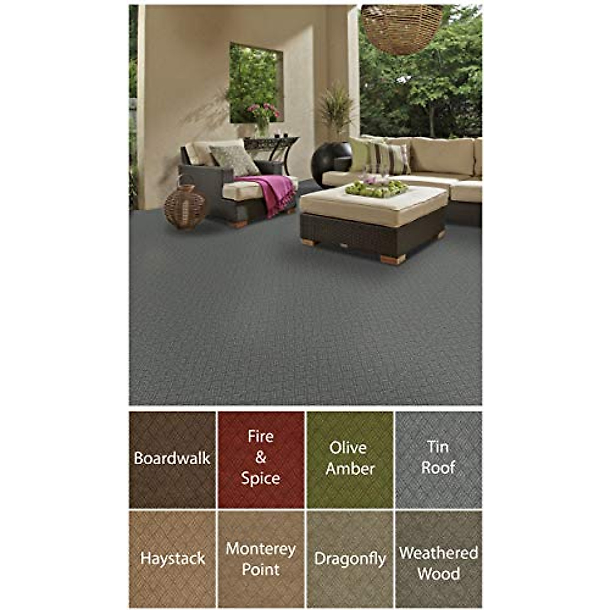 KOECKRITZ Dreamweaver Indoor - Outdoor Area Rugs, Runners, and Doormats Constructed from 100% HI UV Polypropylene (8' x 10', Tin Roof)