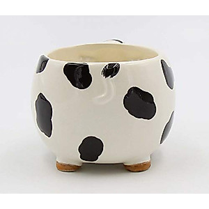 Cosmos Gifts Fine Ceramic Country Barnyard Milk Cow Candy Dish Bowl, 5-1/8" L