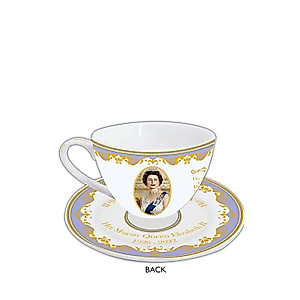 The Leonardo Collection Majesty Queen Elizabeth II Commemorative Cup and Saucer, LP18218, White