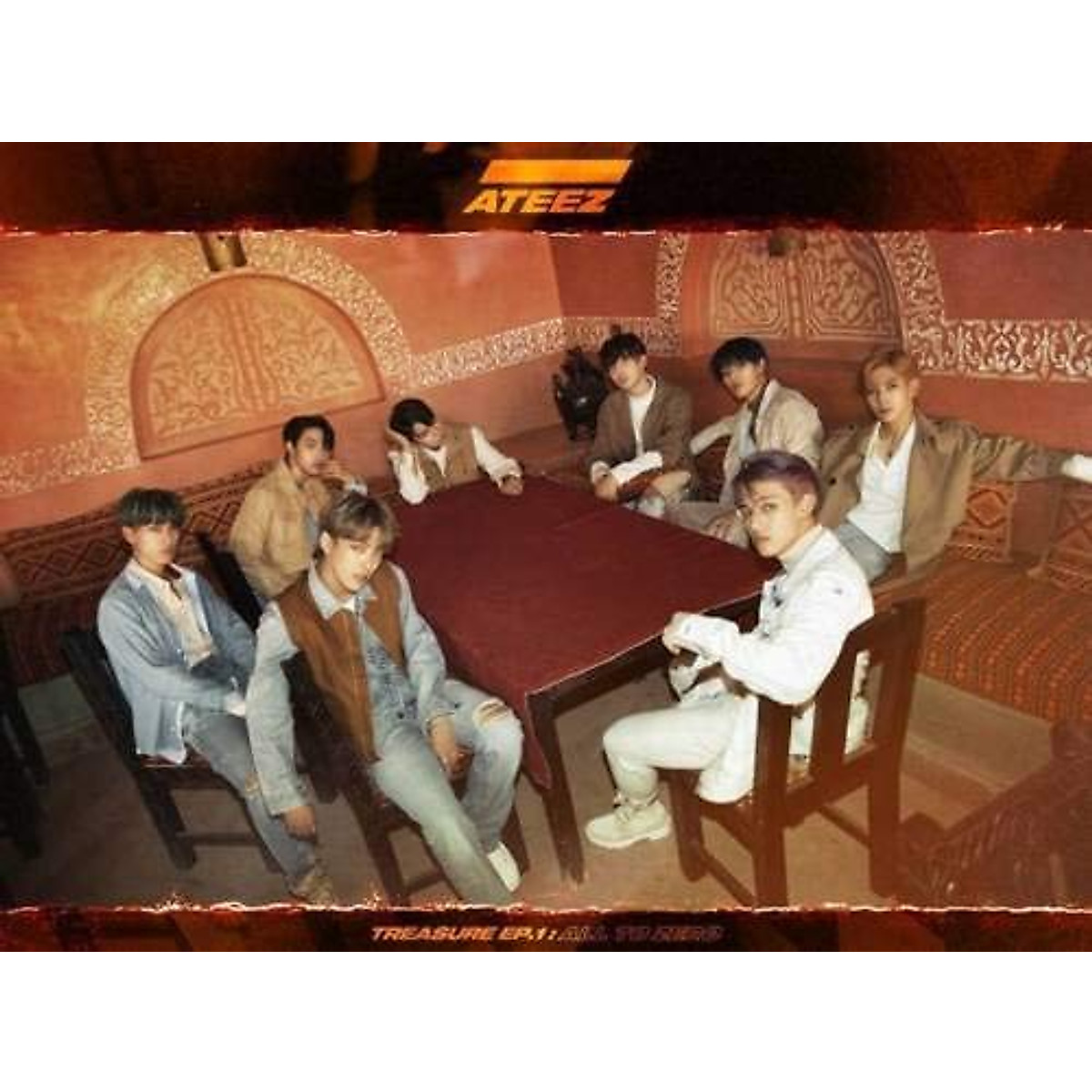 ATEEZ - [Treasure EP.1:All to Zero]1st CD+1p Poster/On+100p Booklet+1p Sticker+8p Post+3p PhotoCard+Tracking (Original Version)