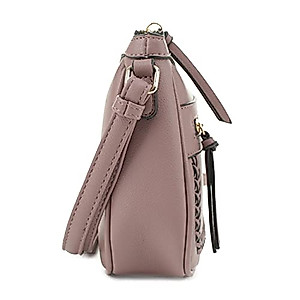 Emperia Elva Small Whipstitch Vegan Leather Crossbody Bags Shoulder Bag Purse Handbags for Women - MV