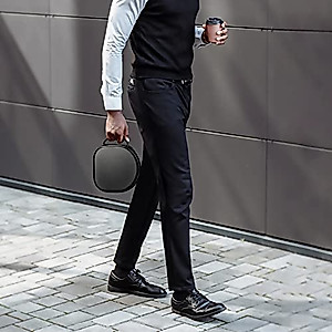 YINKE Smart Case for Apple AirPods Max with Sleep Mode,Potective Convenient Carrying Travel Hard Organizer Storage Cover Bag (Black)