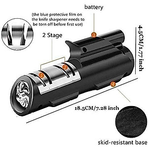 Dongng Knives Sharpener, Kitchen Professional 4 in 1 Blade Sharpening Tool, Tungsten Steel/Diamond, Polish & Grind Out A Sharp & Bling Knife, Chef's Best Choice Non-slip and portable