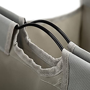 HollyHOME Laundry Basket Sorter with Ironing Board and 4 Wheels,Laundry Hamper with Sturdy Small Bags for Laundry Room Grey