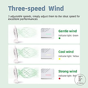 FrSara Fan USB Desk Personal Fan, 4.5Lnch，Long Battery Life, Quiet Portable Mini Table Fan, Three Wind Speed Adjustment, Small Portable and Personal Fan Perfect for Use in Home, Office, Desktop