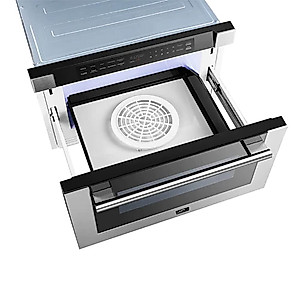 FORNO 24" Inch. Microwave Drawer Oven with Touch Open Door - 1.2 Cubic Feet Electric Oven Capacity - Stainless Steel Child Safety Lock Self Cleaning