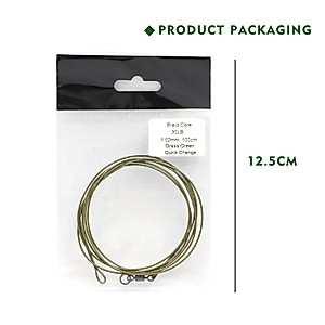 Gnuicyc Pack of 2 Fluorocarbon Tapered Leader 3.3FT 40LBS Strong Fly Line with Fast Change Swivel