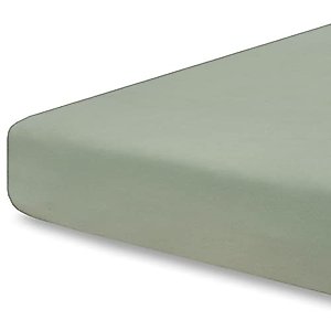 Pobibaby - Single Solid Premium Fitted Baby Crib Sheets for Standard Crib Mattress - Ultra-Soft Cotton Blend, Safe and Snug, and Stylish Solid Crib Sheet (Sage Green)