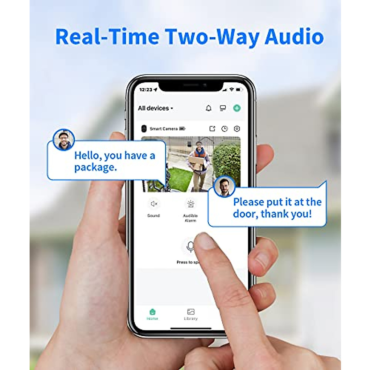 Outdoor Security Camera, Wireless Outdoor Camera with Color Night Vision, AI & PIR Motion Detection, Battery Powered Security Camera Wireless Outdoor, 1080P HD Security Camera, 2-Way Audio, SD/Cloud