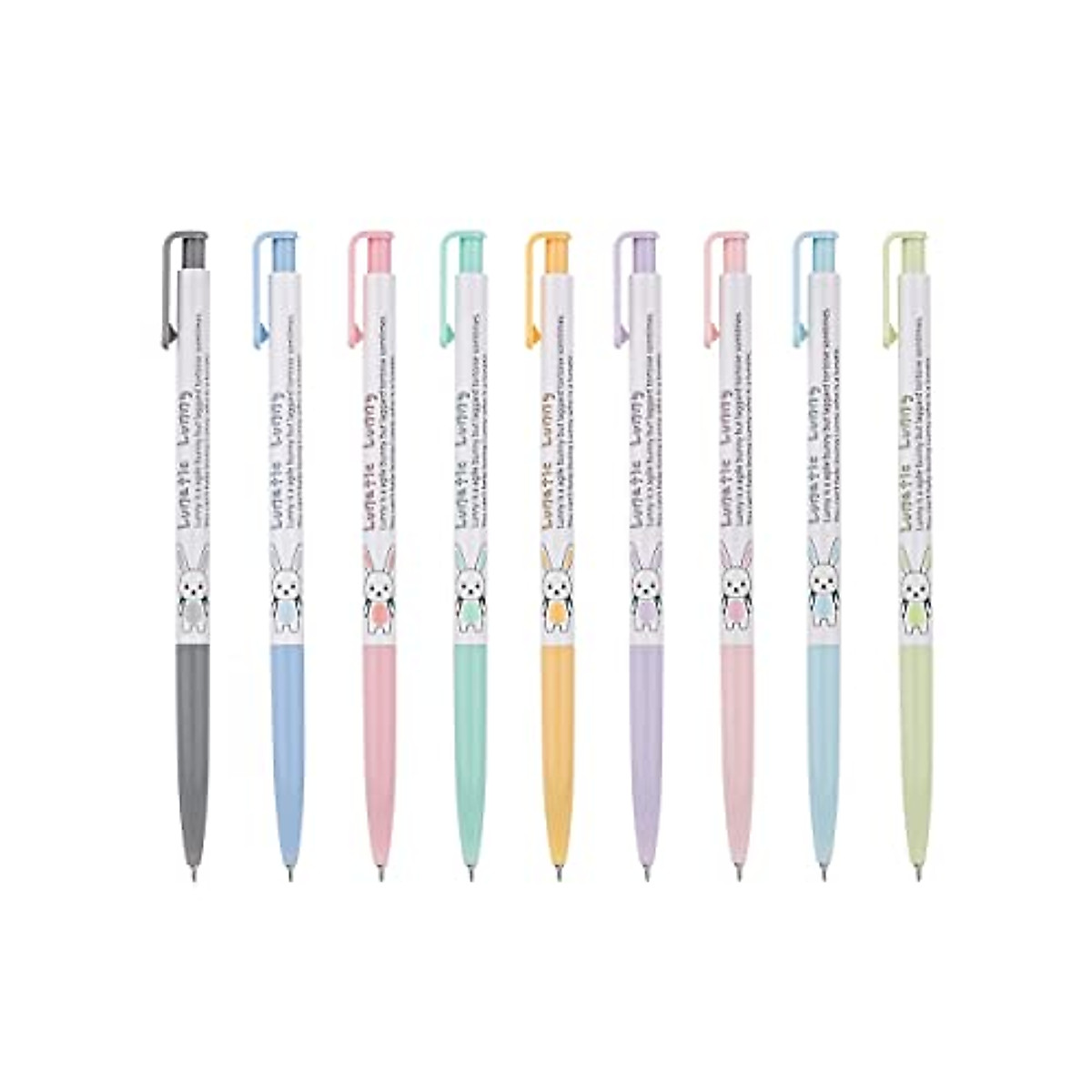 Xeno 0.38mm Baby Mikey Lisa Character Slim Ballpoint Pen, Baby Mikey Lisa, Assorted 12 Colors