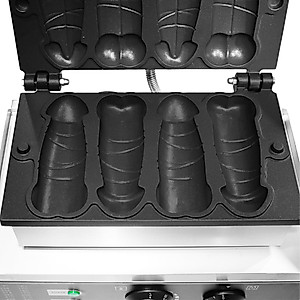 110V US Plug Waffles,Fun Shape Waffle Maker,penis waffle machine,Fun Hot Dog Creative Pattern Waffles,Temperature Controlled Non-Stick Waffles, Stainl