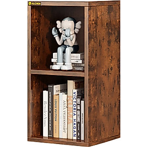 ALISENED Cube Shelf, Modern Small Spaces Storage Organizer Bookcase Display Rack for Bedroom, Library, Living Room, Home, Office Decor, Brown
