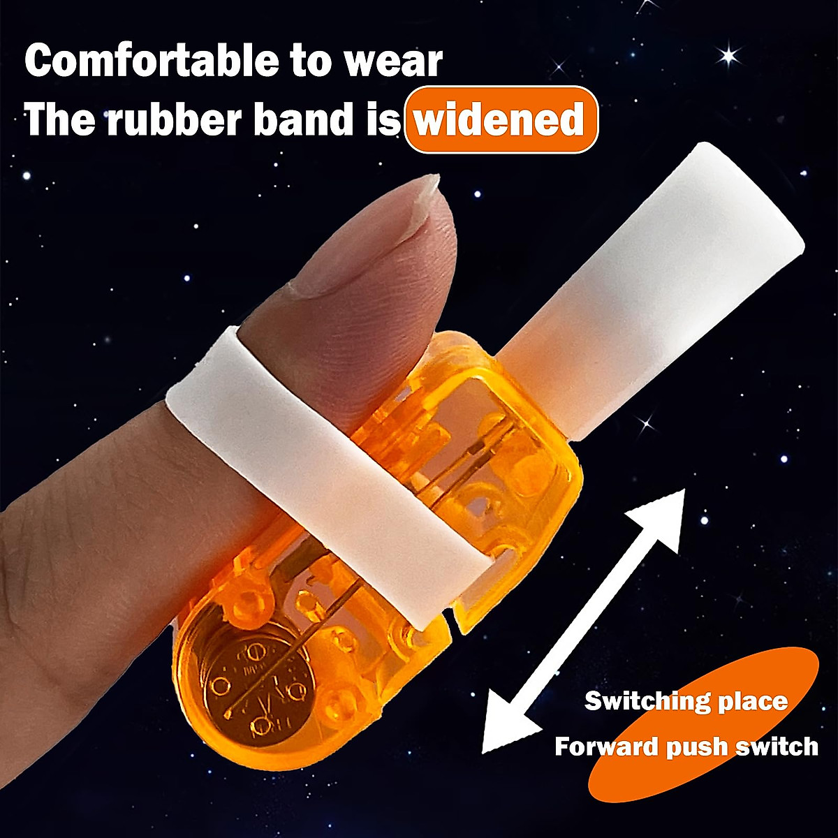 36Pcs Halloween Party Favors LED Light Up Finger Lights Toys Goodie Bag Fillers Treats Spooky Glow in The Dark Toys Bulk for Halloween Party Classroom Prizes Trick or Treat Gifts