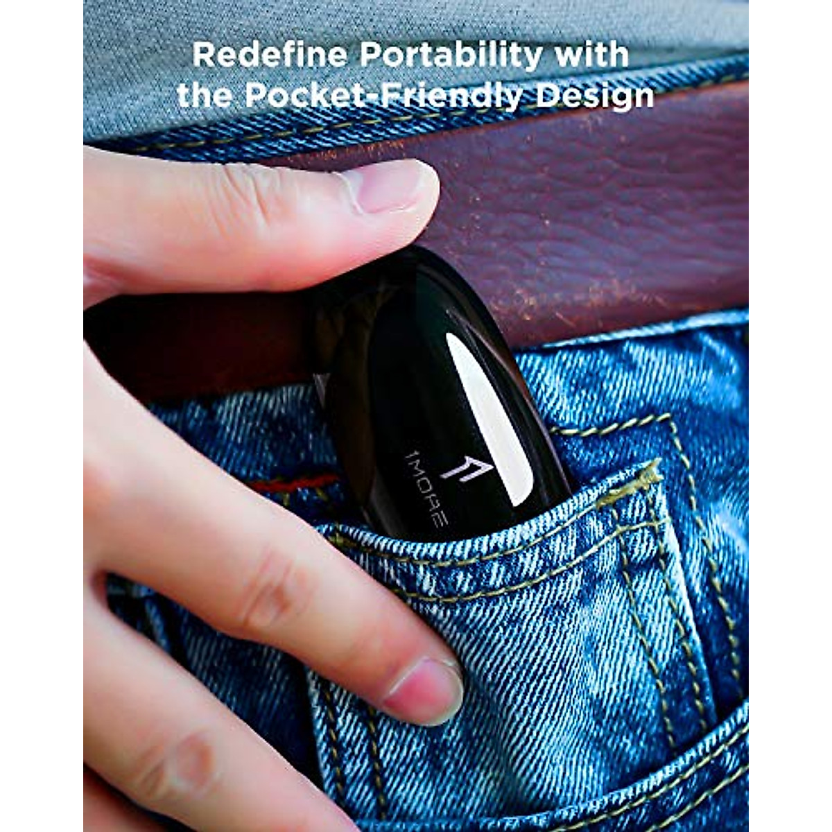 1MORE ComfoBuds Wireless Earbuds for Kids, Mini Noise Cancelling True Wireless Earbuds for Teenager, Bluetooth 5.0 Headphones with 4 Mics, IPX5 Waterproof Sports Earphone for Students, Black