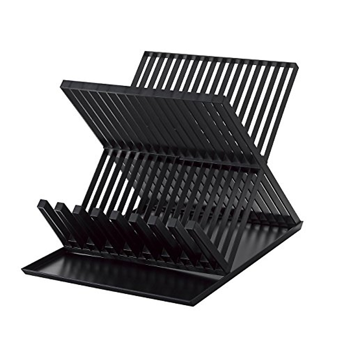 YAMAZAKI home 2608 Dish Drainer-Drying Rack for Kitchen Counters, One Size, Black