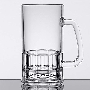 G.E.T. Shatter-Resistant Plastic Beer Mug / Stein, 20 Ounce, BPA Free, 00085-1-SAN-CL-EC, Pack of 4