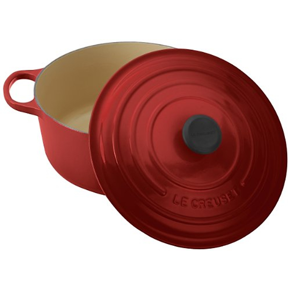 Le Creuset Enameled Cast Iron Signature Round Dutch Oven, 7.25 qt., Cerise