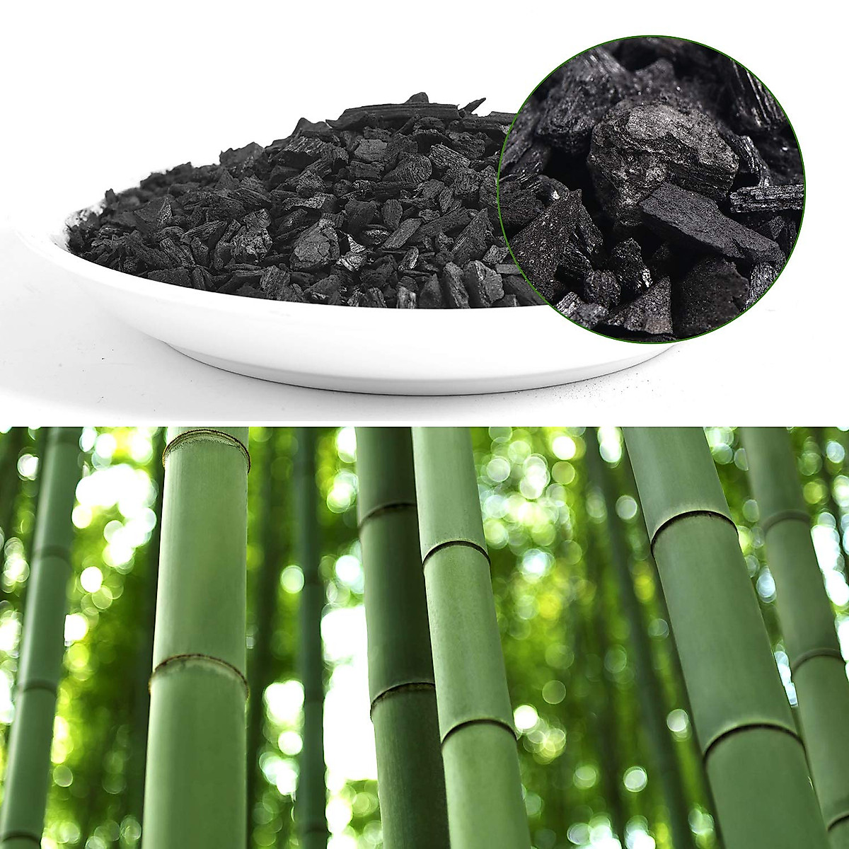 2 Pack Bamboo Charcoal Fridge Deodorizer, the Safer and Healthier Refrigerator Deodorizer for Home Use, Last For 3 Years