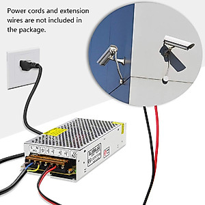 SHNITPWR 12V 15A 180W Power Supply Adapter 110V / 220V AC to DC Universal Regulated Switching Power Converter Transformer LED Driver for LED Light Strip 3D Printer CCTV Security System LCD Monitor