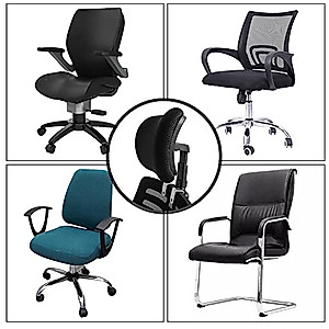 Faddare Office Chair Headrest Attachment with Screw, Universal Office Chair Headrest, Neck Support Cushion Clip on, Elastic Sponge Head Pillow, Height & Angle Adjust Upholstered(3CM)