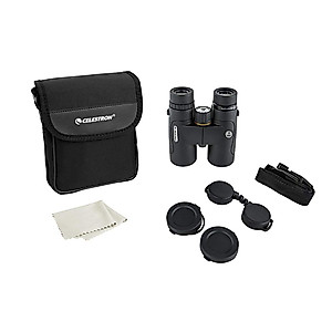 Celestron–Nature DX ED 10x42 Premium Binoculars–Extra-Low Dispersion Objective Lenses–Outdoor and Birding Binocular–Fully Multi-Coated with BaK-4 Prisms–Rubber Armored–Fog & Waterproof Binoculars