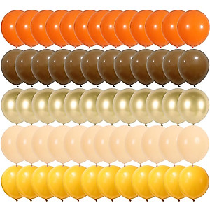 Fall Balloons Thanksgiving Balloons Balloons Orange Yellow Gold Balloons Autumn Theme Decorations for Baby Shower Birthday Wedding Bridal Boys Girls Thanksgiving Party Decor